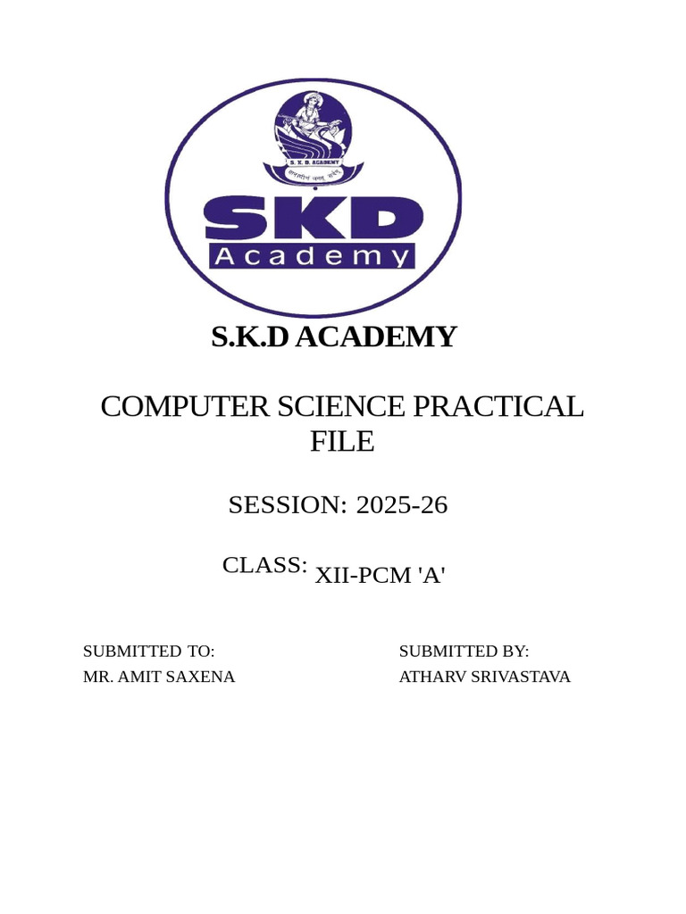 Cs Practical File Profile Page | PDF