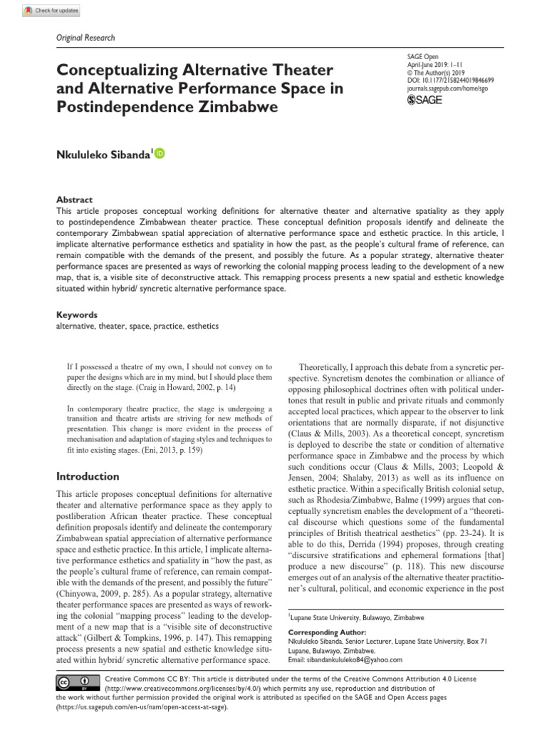 Conceptualizing Alternative Theater and Alternativ | PDF | Theatre | Space