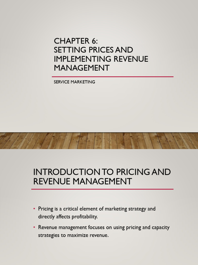 Setting Prices & Revenue MGT | PDF | Pricing | Business Process