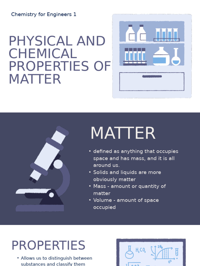 Physical and Chemical Properties of Matter | PDF | Matter | Chemical ...