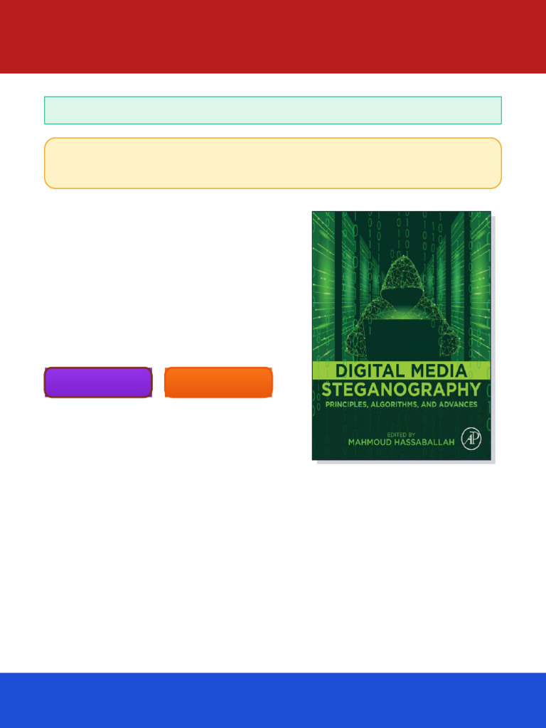 Digital Media Steganography: Principles, Algorithms, and Advances 1st Edition Mahmoud ...