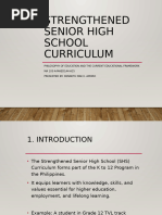 Key Features of Strengthened SHS Program | PDF | Learning | Critical ...