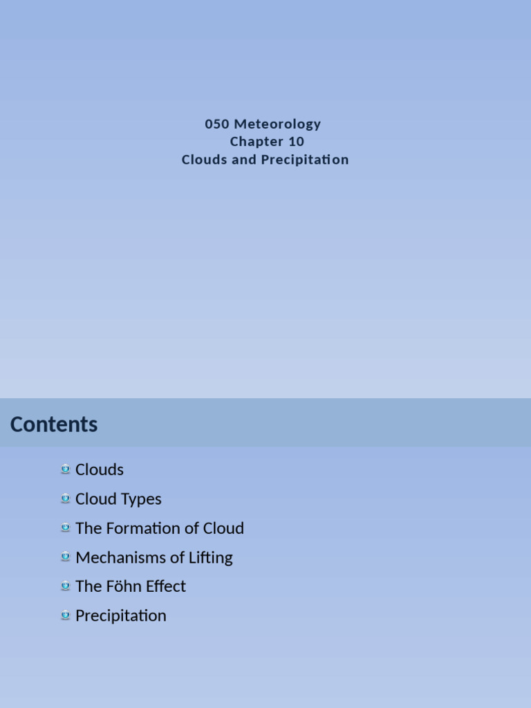 Chapter 10 - Clouds and Precipitation | PDF | Cloud | Precipitation