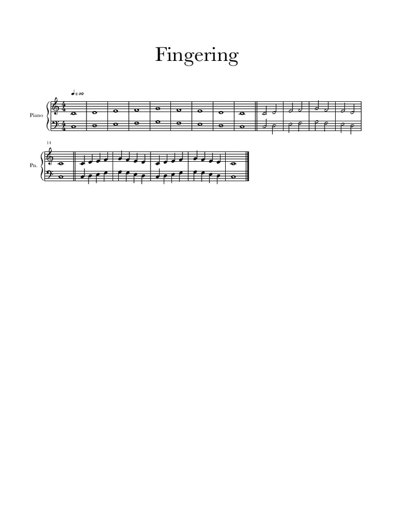 Piano Fingering Guide | PDF
