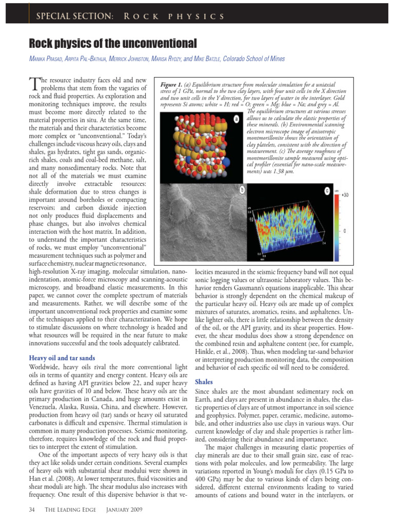 Unconventional Rock Physics Insights | PDF | Young's Modulus | Carbon ...