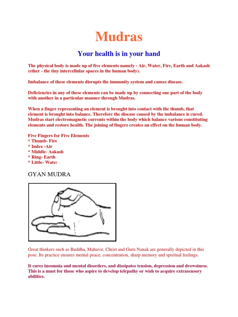 Mudras for Health: An Introduction to Common Hand Gestures and Their ...
