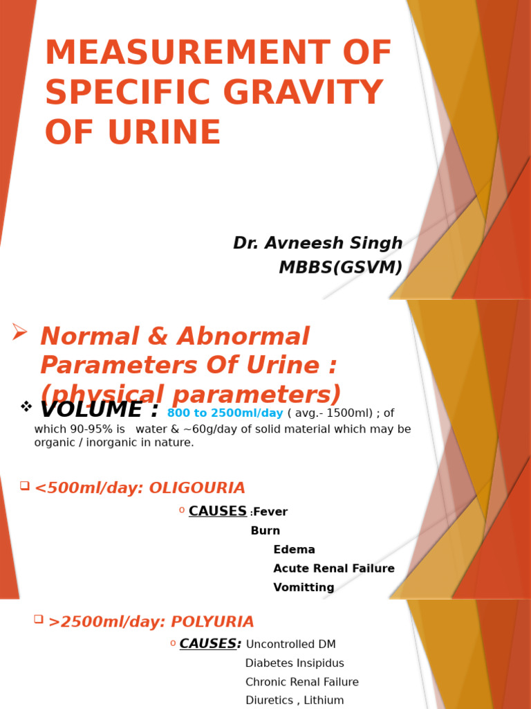 Measurement of Specific Gravity of Urine | PDF | Urine | Diabetes