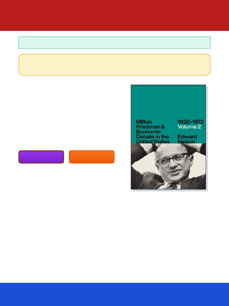 Milton Friedman and Economic Debate in The United States 1932 1972 ...