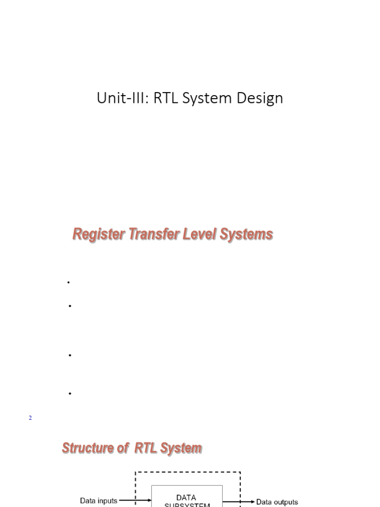 Digtal System Design Final Unit III | PDF | Digital Technology ...