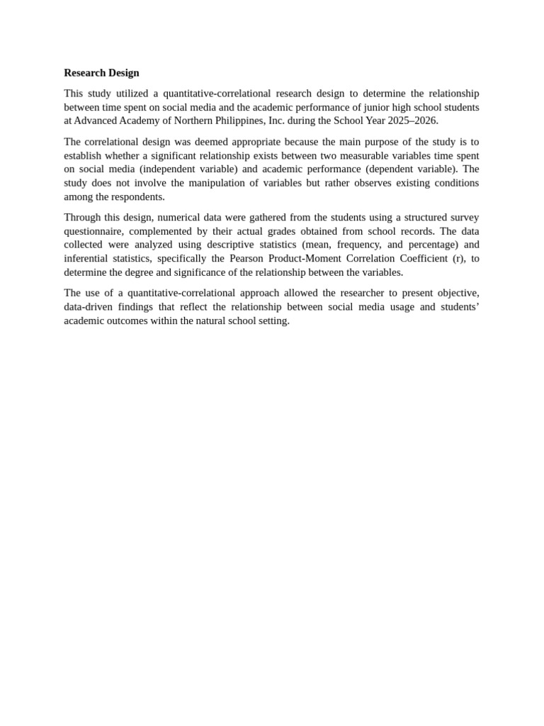 Research Design | PDF