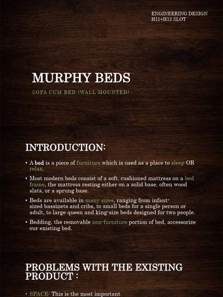 Space-Saving Murphy Sofa Beds | PDF | Bed | Couch