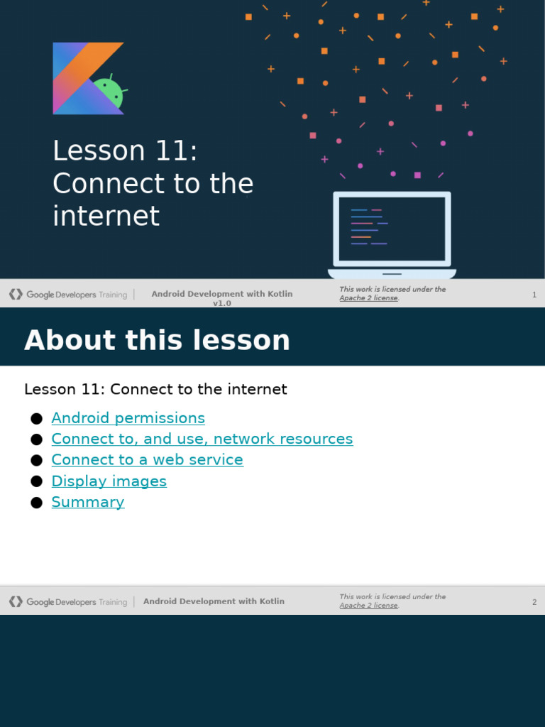 Lesson 11 Connect to the Internet | PDF | Json | Android (Operating System)