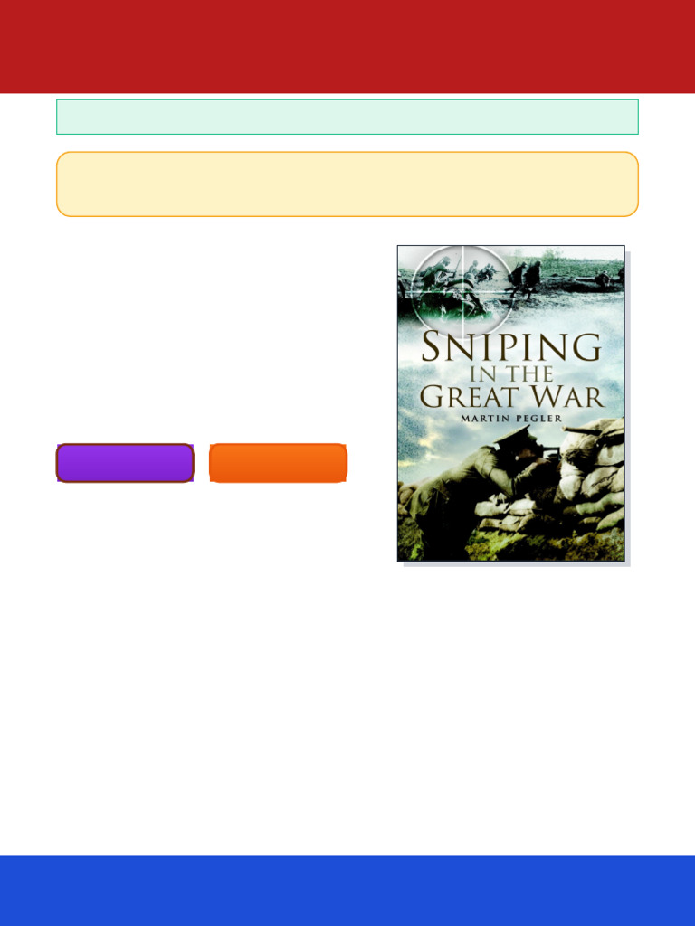 Sniping in the Great War 3rd Edition Martin Pegler ebook digital ...