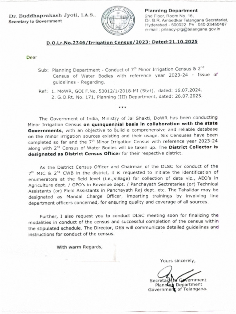 7th MI Census Letter | PDF