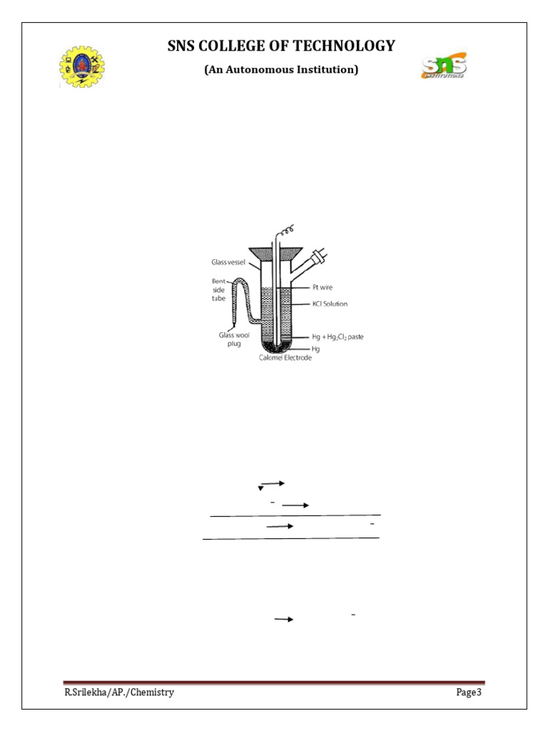 Calomel Electrode: Advantages & Function | PDF | Electrode | Mercury ...