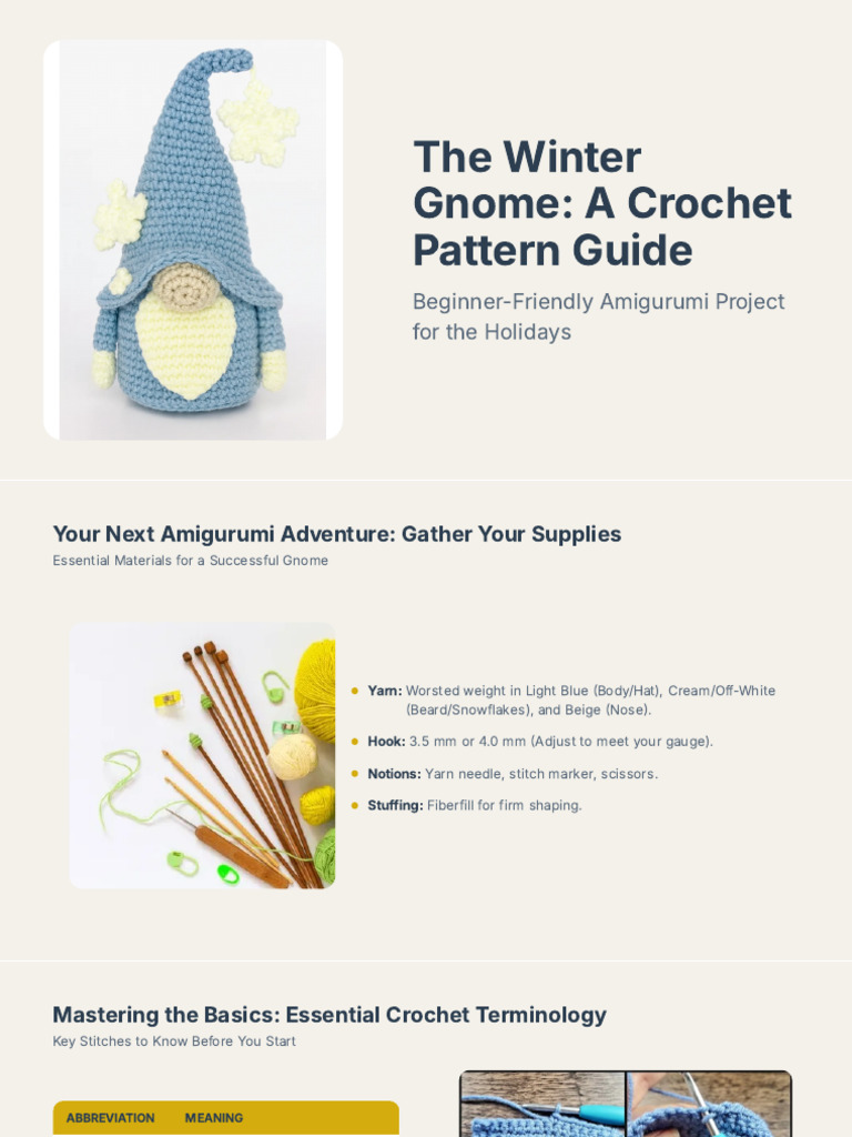 The_Winter_Gnome_A_Crochet_Pattern | PDF | Crochet | Amigurumi