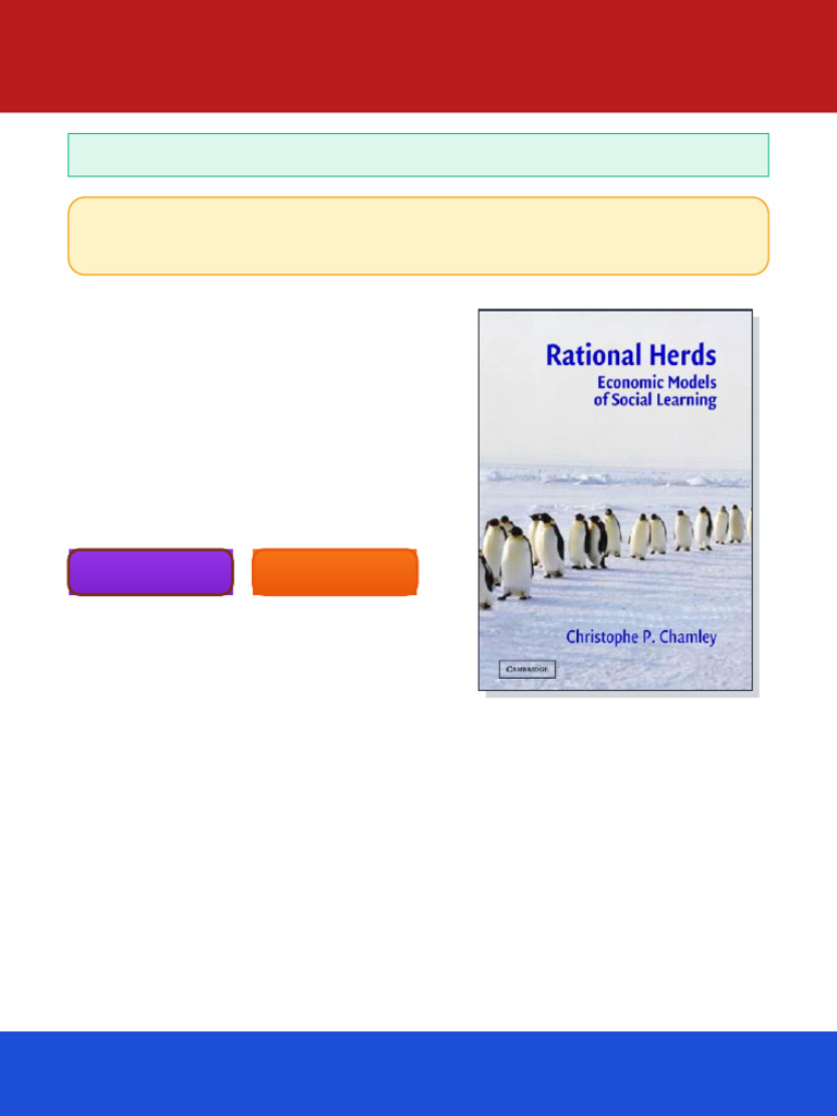Rational Herds Economic Models of Social Learning First Edition ...