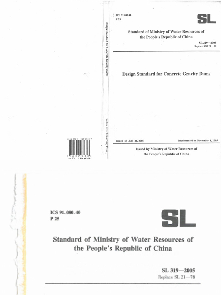 Design Standard For Concrete Gravity Dams | PDF