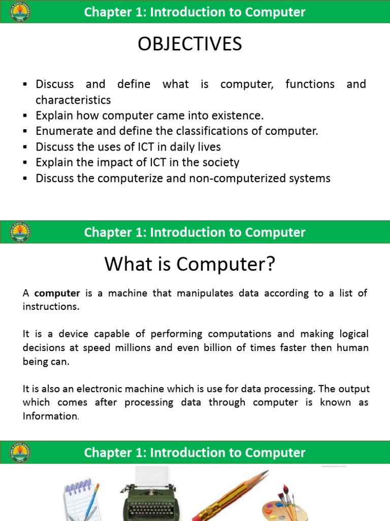 Chapter 1 IntroToComputer | PDF | Computing | Computer Hardware