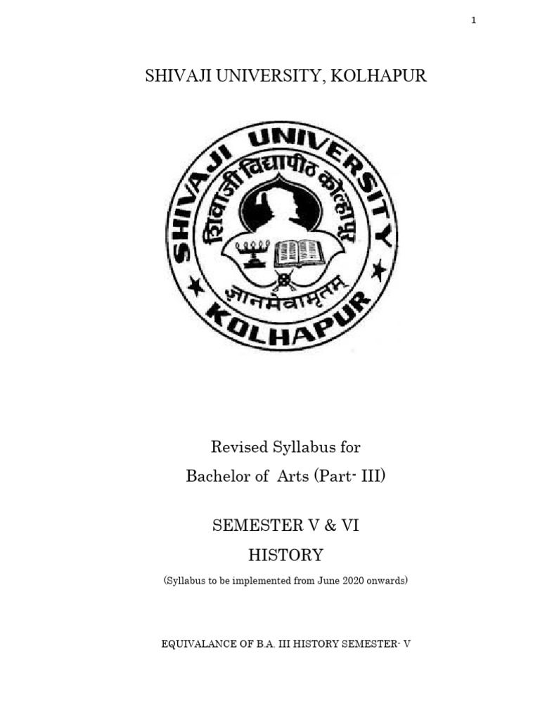 Revised B.A. History Syllabus 2020 | PDF