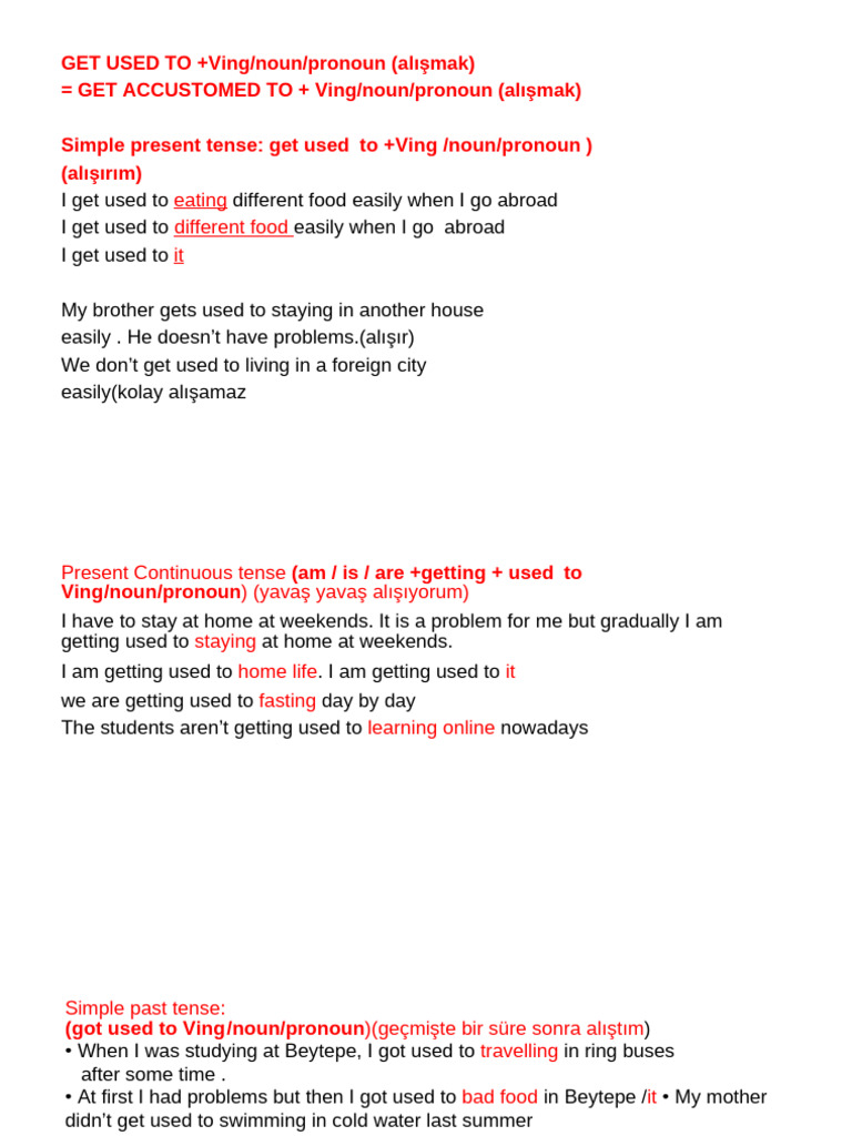 get used to -be used to (pdf.io) | PDF | Grammatical Tense | Linguistic ...