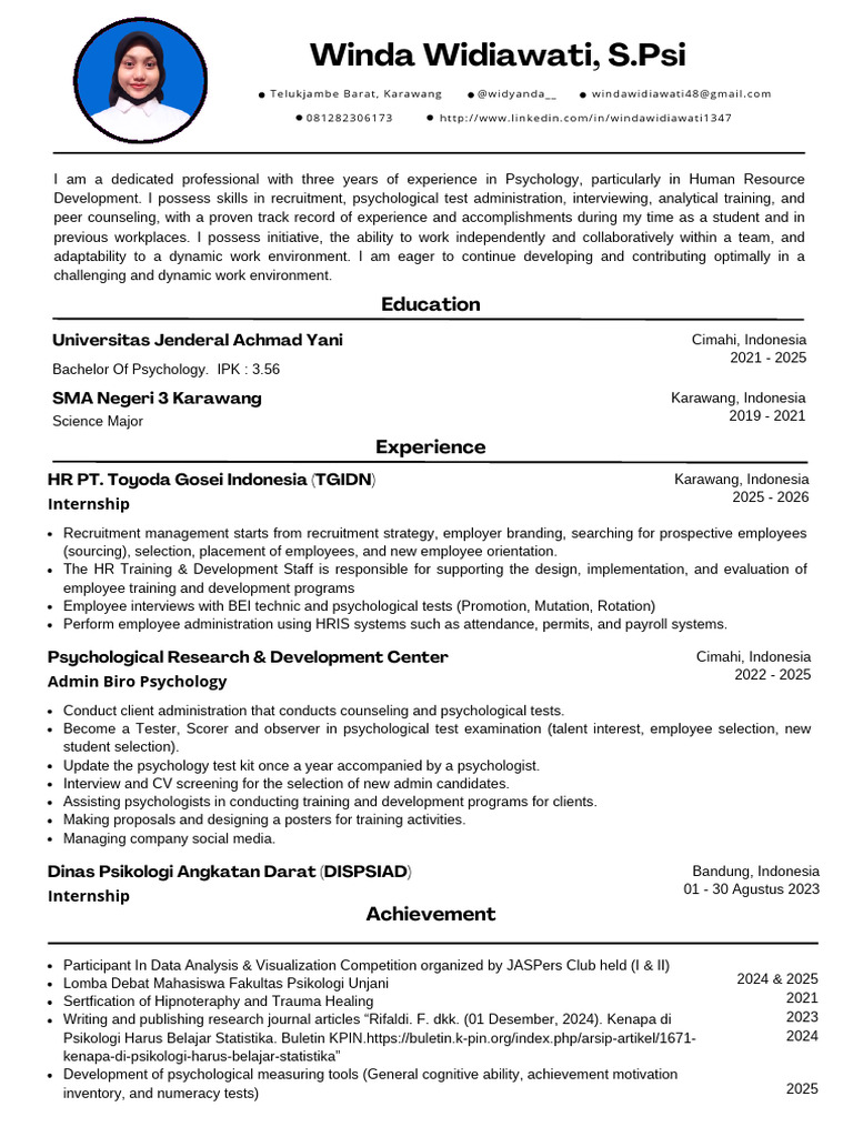 Winda Widiawati: HR & Psychology Expert | PDF | Recruitment | Psychology