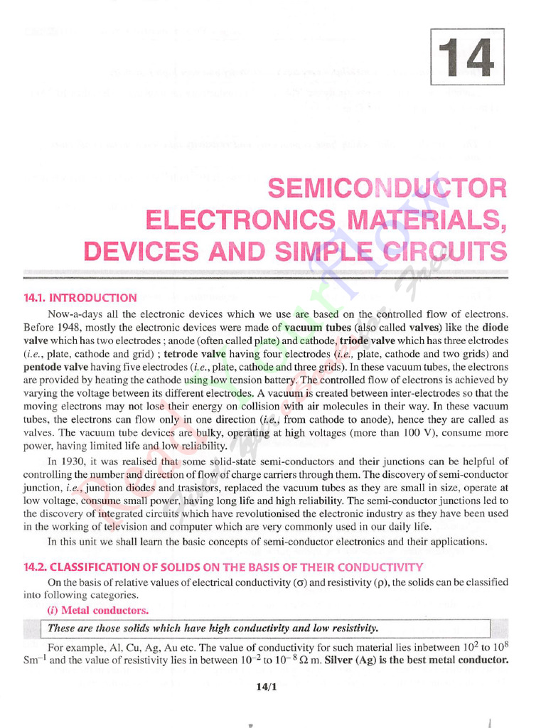 Semiconductor material-Pradeep-Physics-Class-12-Vol-2-2023-2024 | PDF ...