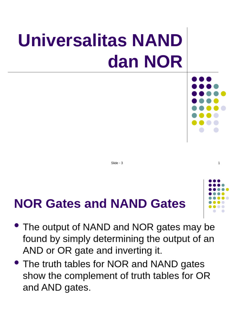 Universalitas NAND Dan NOR | PDF