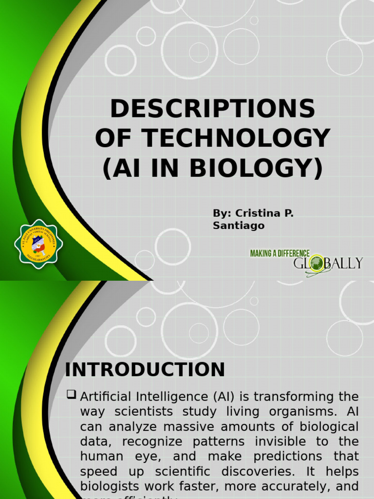 Descriptions of Ai in Biology | PDF | Artificial Intelligence ...