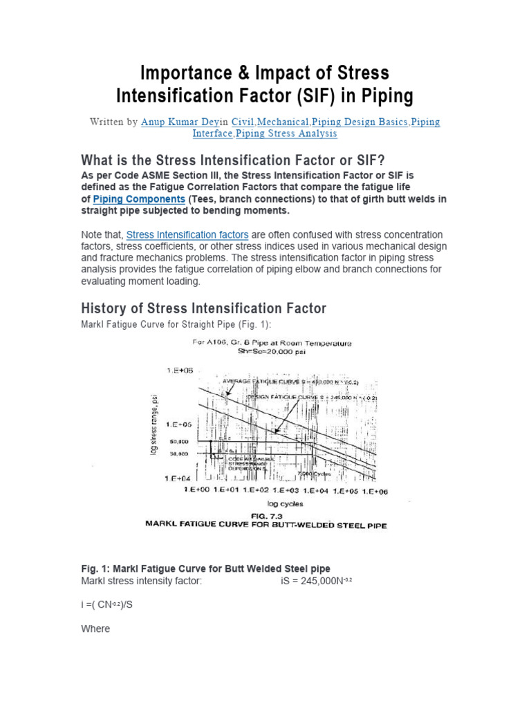 Stress Intensification Factor | PDF | Fatigue (Material) | Stress ...