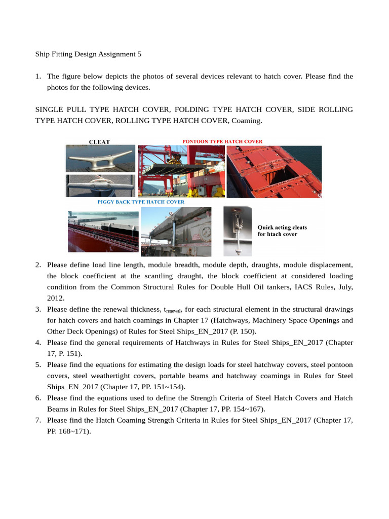 Ship Fitting Design Assignment 5 | PDF
