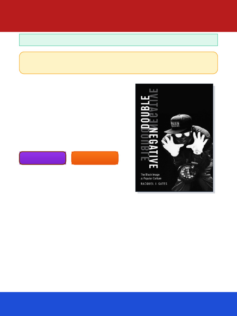 Double Negative The Black Image and Popular Culture Racquel Gates ebook ...