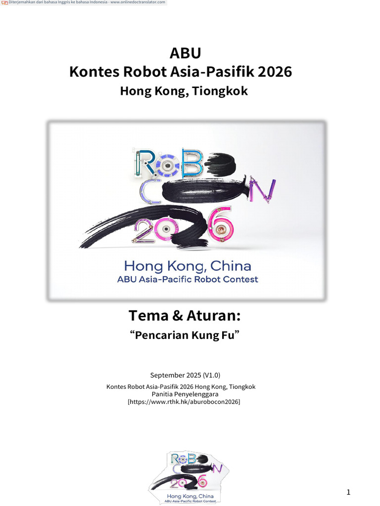 ABU Robocon 2026 Rulebook V1.0.en.id | PDF