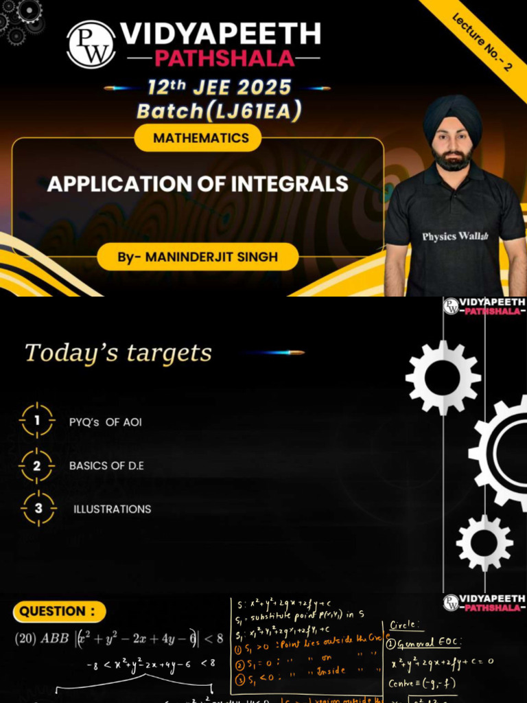 Application of Integrals - 02 Class Notes | PDF