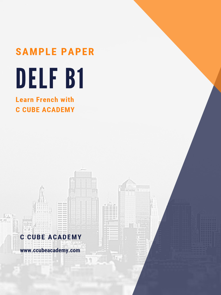 DELF B1 Listening Sample Paper 1 | PDF