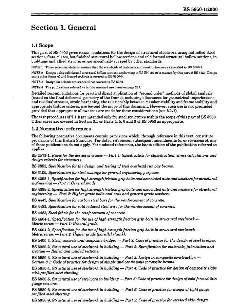 BS 5950-1-2000 | PDF