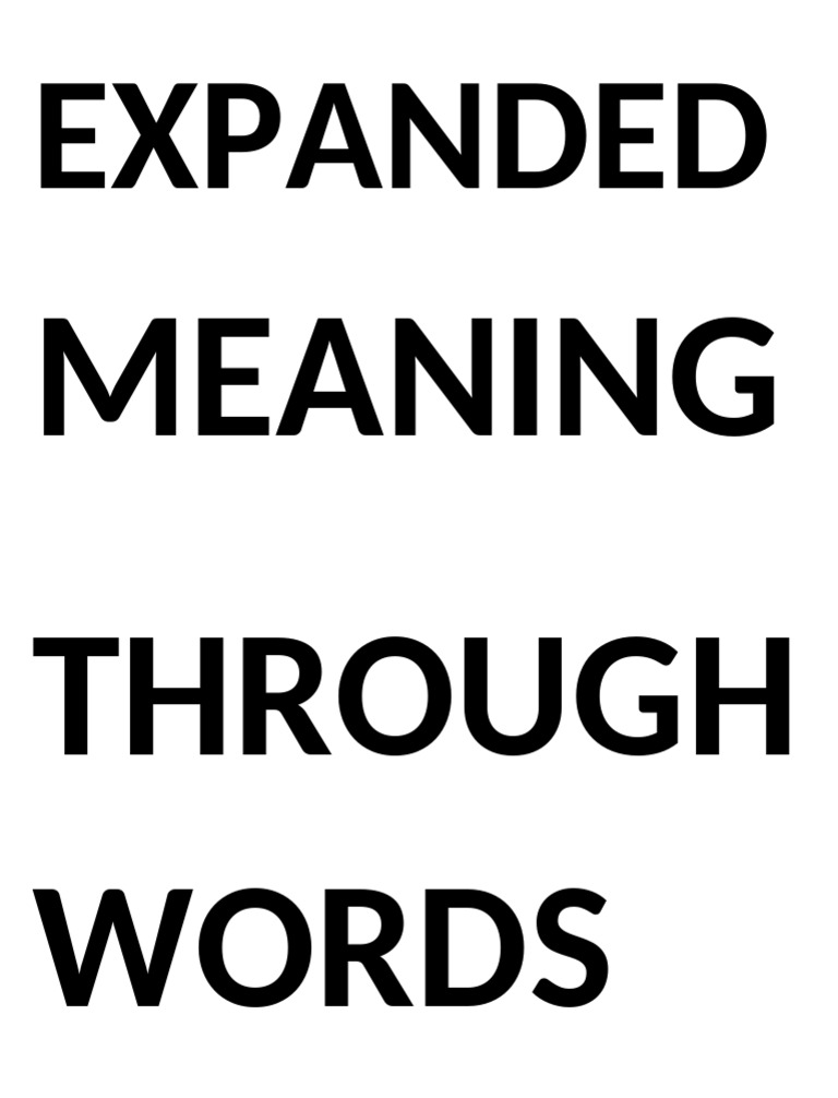 Expanded Meaning Through Words | PDF
