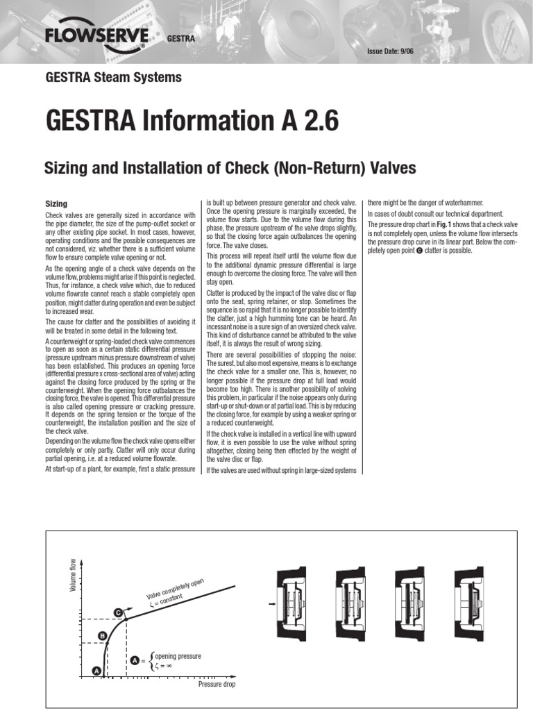 Sizing & Installing Check Valves Guide | PDF | Valve | Pump