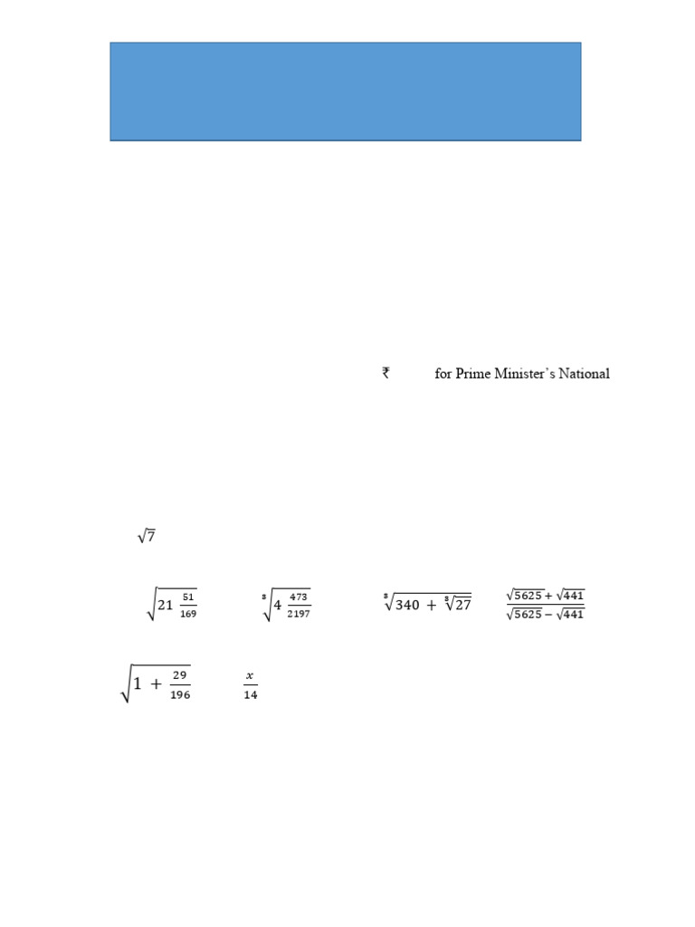 Worksheet-Squares and Square Roots | PDF