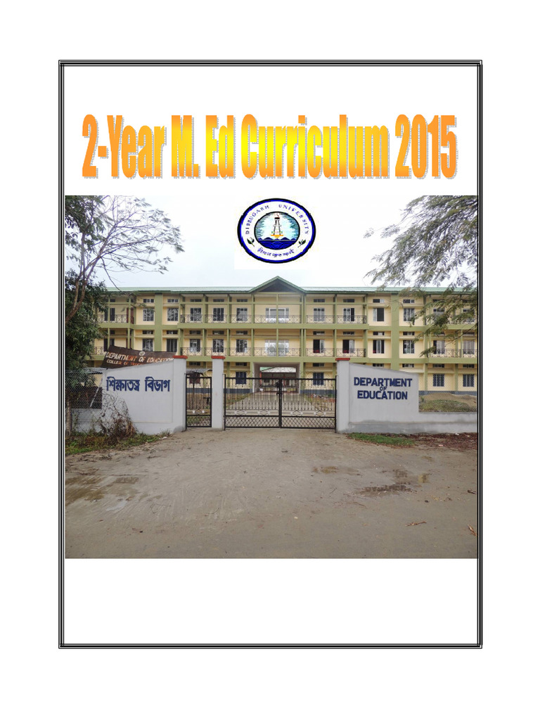 2 Year M. Ed Programme . Curriculum Framework 2015 | PDF | Learning ...
