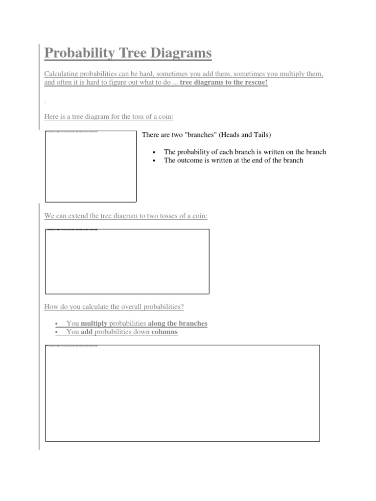 Probability Tree Diagrams | PDF | Probability | Applied Mathematics