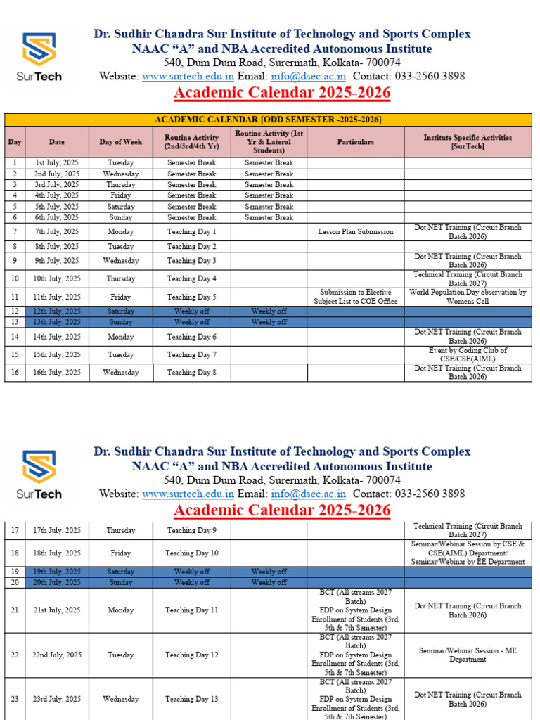 Academic Calendar 2025 2026 | PDF | Academic Term | Hindu Worship