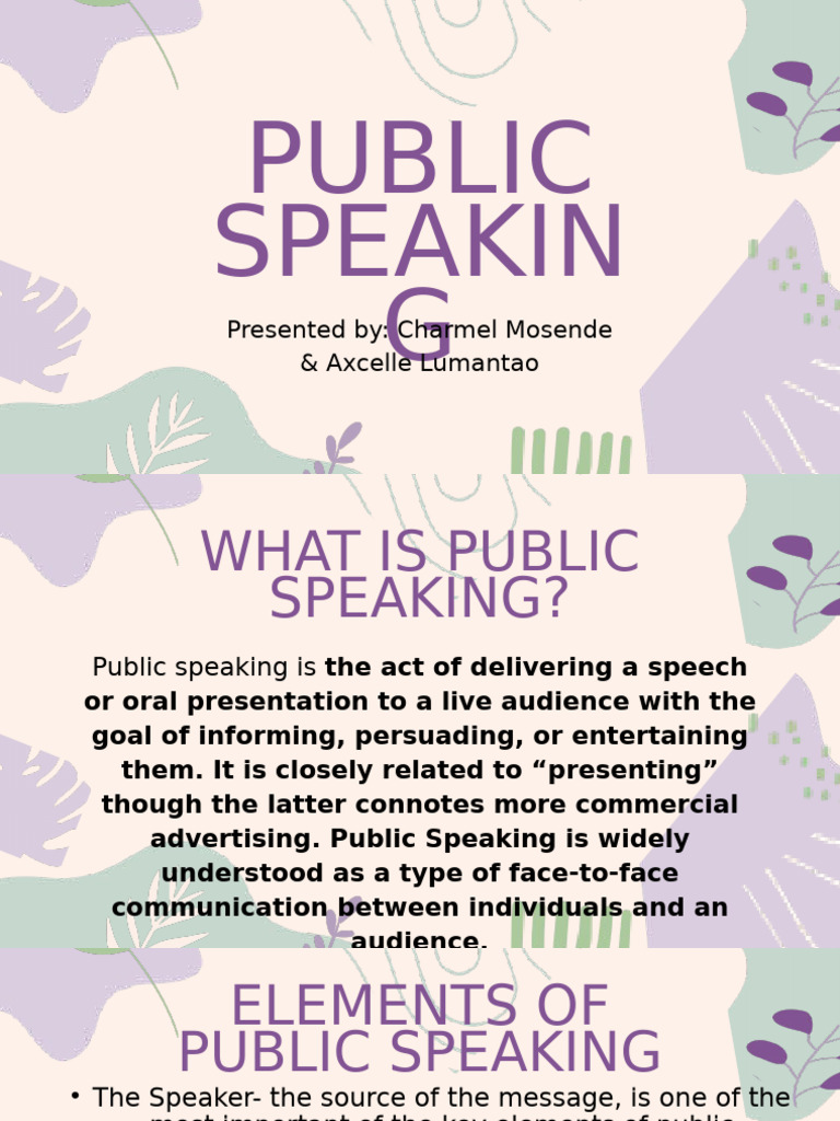 Essentials of Public Speaking Guide | PDF | Communication | Public Speaking