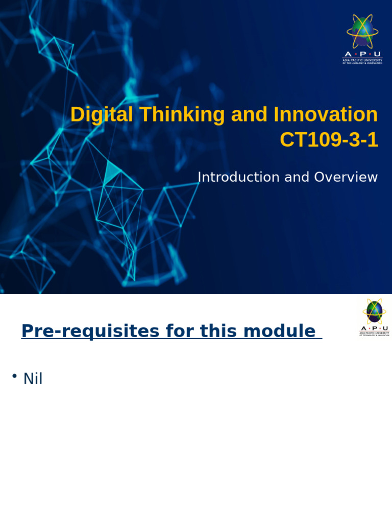 Digital Thinking & Innovation Module Overview | PDF | Learning | Cognition