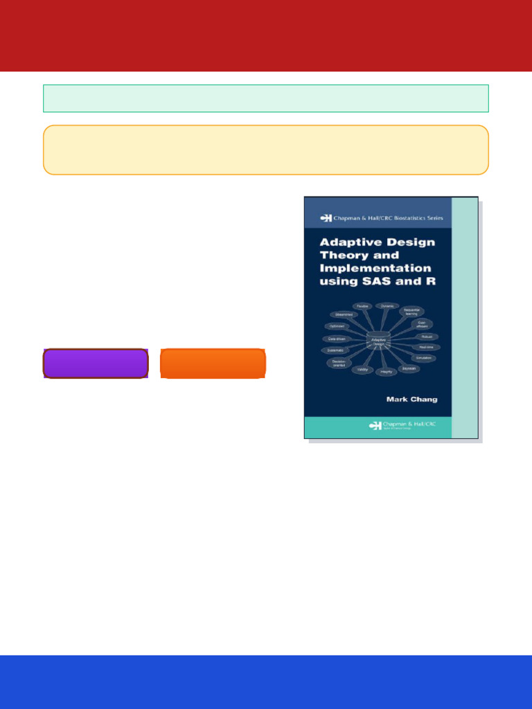 Adaptive Design Theory and Implementation Using SAS and R 1st Edition ...