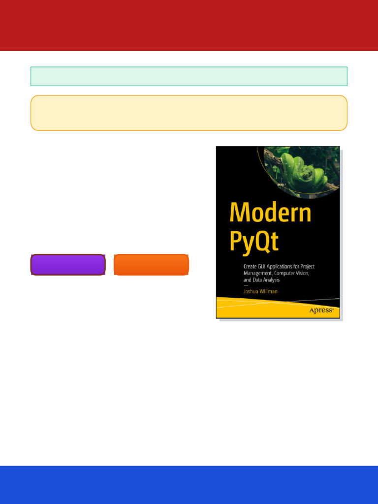 Modern PyQt Create GUI Applications For Project Management Computer ...