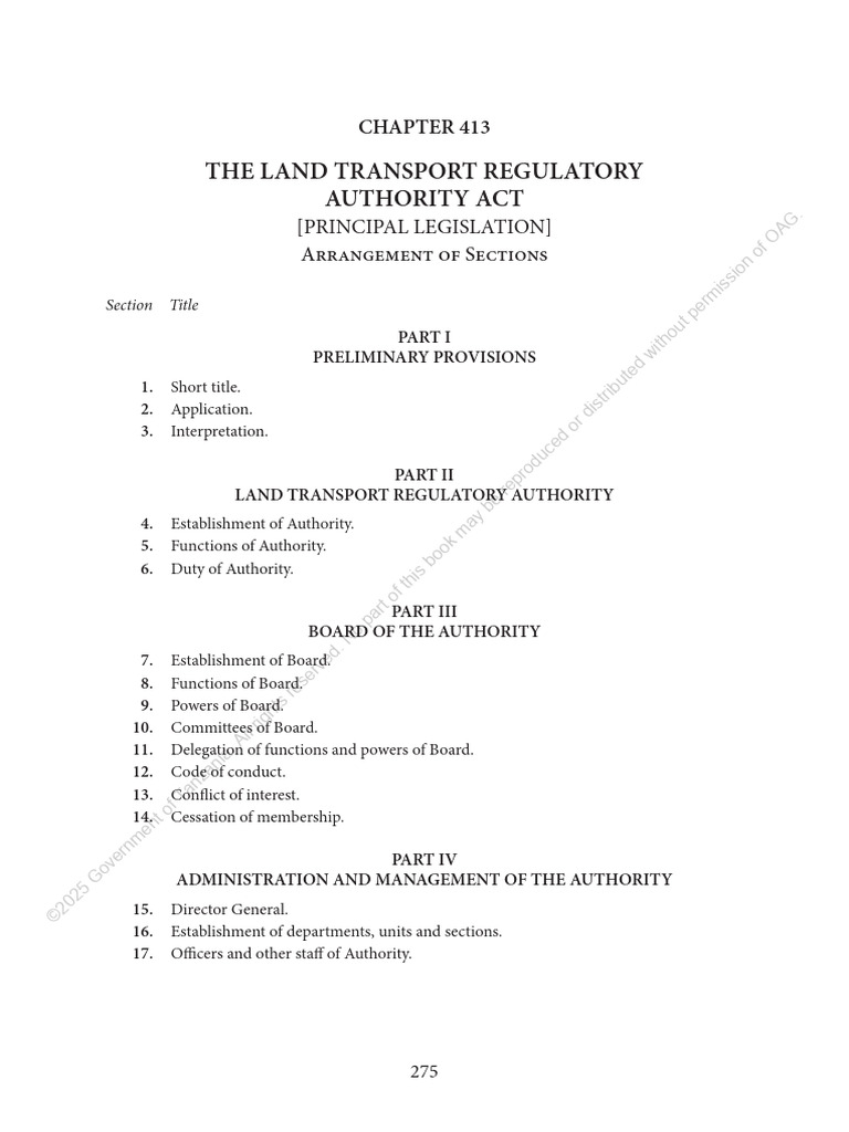 Land Transport Regulatory Authority Act | PDF | Justice | Crime & Violence