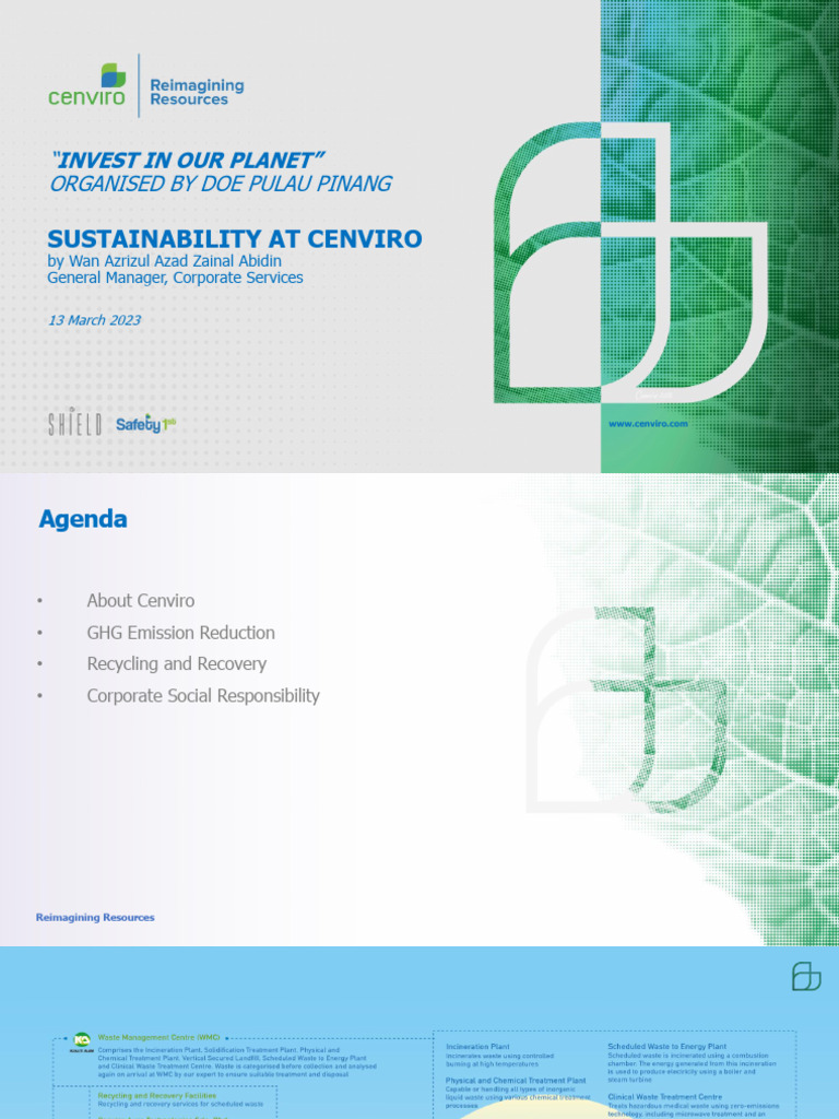 Cenviro's Sustainability Initiatives Overview | PDF | Electronic Waste ...