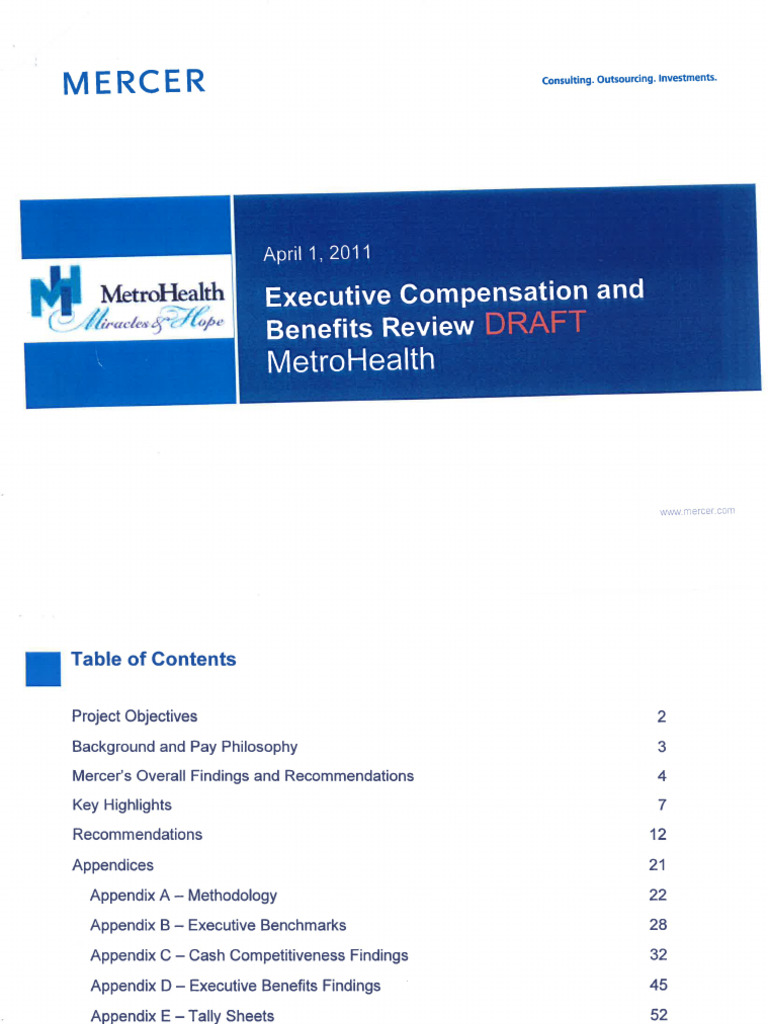 Mercer Report 041011 | PDF | Salary | Incentive