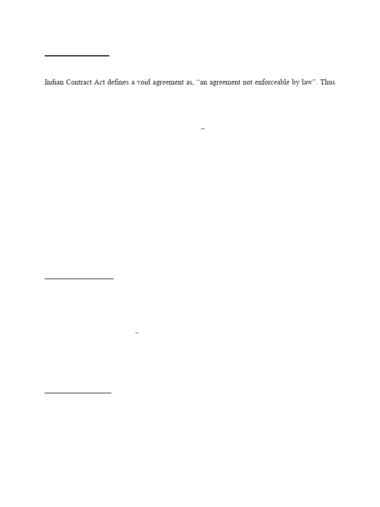 Understanding Void, Voidable, and Illegal Agreements | PDF | Void (Law ...